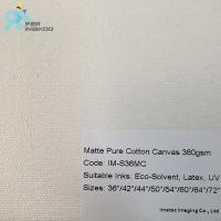 China Fine Art Inkjet Cotton Canvas 360gsm Printable Matte Natural Yellow Back for HP Latex Printer for sale