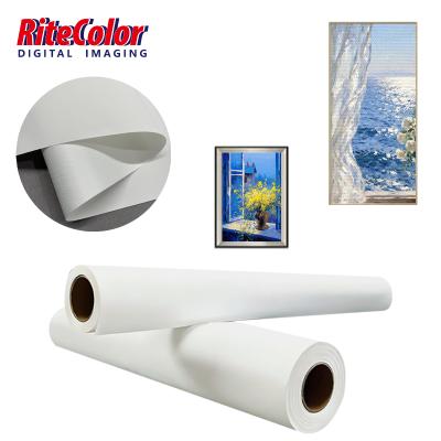 China 280gsm Matte Finish Polyester Canvas Roll for Inkjet Printing with Pigment Dye Inks for sale