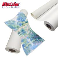 China 380gsm Extra Wide Poly Cotton Canvas Roll for Latex UV Printing Inkjet Fine Art Reproduction for sale