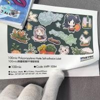 China 100micron Matte White PP Sticker Paper Waterproof Self Adhesive Label Paper for Inkjet Printing for sale