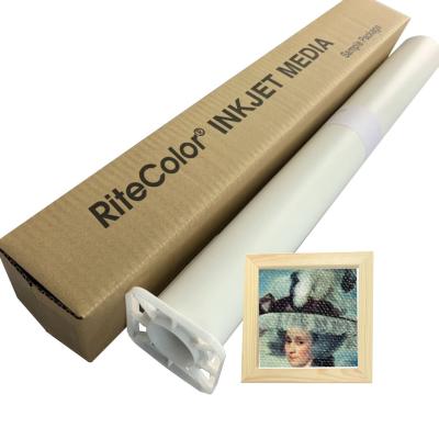China Glossy Polyester Inkjet Cotton Canvas Roll For Latex Digital Printing for sale
