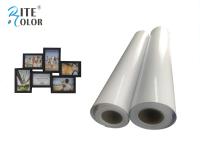 China Microporous Resin Coated Satin Inkjet Photo Paper Roll 2 Inch / 3 Inch Core for sale