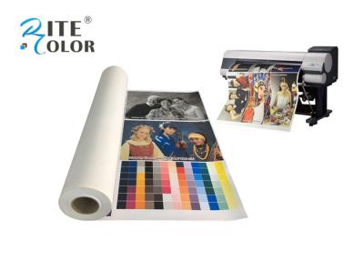 China Art Inkjet Printable Polyester Fabric Roll Large Format 44 Inch Matte Finish for sale