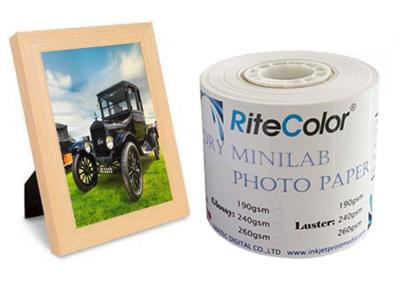 China Inkjet Digital RC Dry Minilab Photo Paper Luster 240gsm 4'' 5'' 6'' 8'' 10'' 12'' Roll for sale