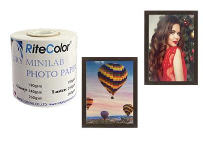 China Drylab Inkjet Printing Photo Paper Roll Bright White RC Glossy For Fuji DX100 for sale