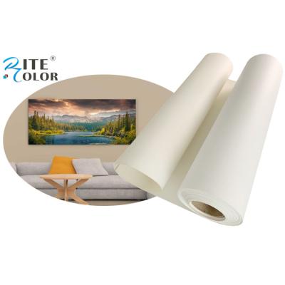 China Inkjet 260gsm Polyester Canvas Rolls Matte Water Based Waterproof Stretched for sale