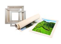 China Waterproof Matte Polycotton Canvas Fabric 360gsm For Pigment Dye Ink Print for sale