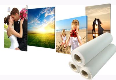 China Matte Blank Stretched Poly Cotton Canvas Roll For Digital Inkjet Printing for sale