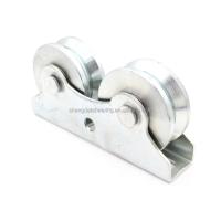 China Heavy Duty Box Rail Sliding Door Roller System Industrial Hanger Roller for Factory Shed Door for sale