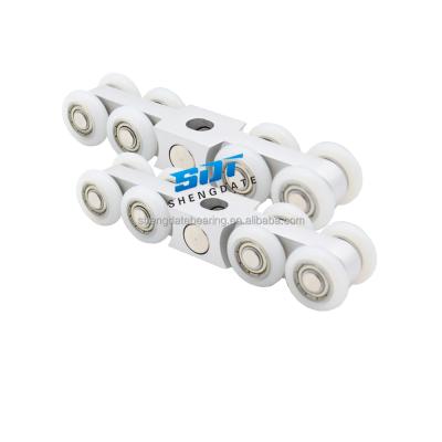 China Plastic Window Roller Stainless Steel for Barn Door Easy Install Sliding Door Roller for Patio for sale