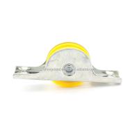 China Closet Sliding Door Roller Kit Top Bottom Track Compatible Silent Bearing Wheel Zinc Housing for sale