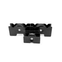 China Aluminium Folding Sliding Door Window Trolley Metal Roller Set  Pulley Wheel Hardware Accessory Mexico for sale