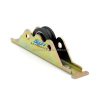 China Smooth Silent Aluminium Window Trolley Metal Roller Pulley Set  Sliding Door Hardware Wheel for sale