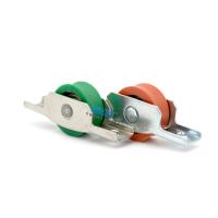 China Modern Abalone Nylon V-Groove Pulley with Brass Frame & Sealed Ball Bearings Low Noise Window Roller for sale