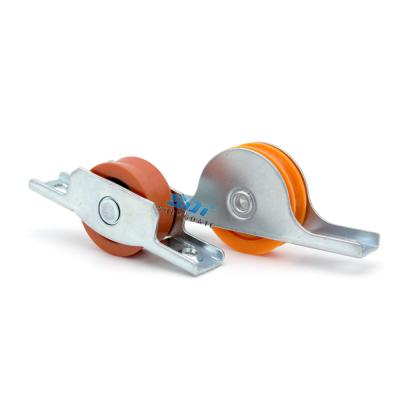 China V Groove Pearl Nylon Pulley Wheel Aluminum Alloy Window Roller with Ball Bearings for sale