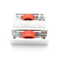China Aluminum Alloy Pulley Stainless Steel Double Wheel Heavy Duty Sliding Door Groove Lower Wheel for sale