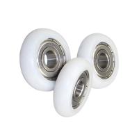 China POM 45MM 52MM Plastic Pulley V U Groove Wheel Bearing Caster Wheels Bearing Roller Sets for sale