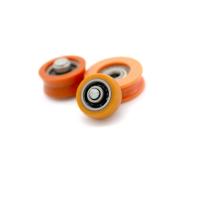 China Ball Bearing Wheel Double Bearing U Groove Galvanized Golden for sale