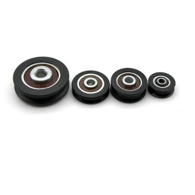 China Peru Market Nylon Plastic Double Nylon Pulley Wheels Door Roller for sale