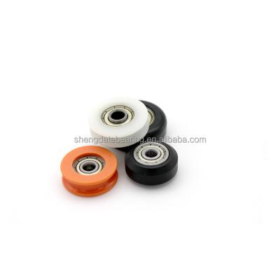 China 625 High Quality Standard Pom Plastic Coated Deep Groove Bearing U Groove Type Wheel Roller for sale
