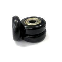 China Low Noise Minisize Micro 608zz Bearing POM Coated Roller Pulley Wheels 8x22*7mm Roller Wheel Bearings for sale