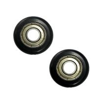 China Low Noise Minisize Micro 608zz Bearing POM Coated Roller Pulley Wheels 8x22*7mm Roller Wheel Bearings for sale
