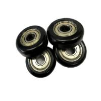 China Low Noise Minisize Micro 608zz Bearing POM Coated Roller Pulley Wheels 8x22*7mm Roller Wheel Bearings for sale