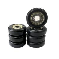 China Low Noise Minisize Micro 608zz Bearing POM Coated Roller Pulley Wheels 8x22*7mm Roller Wheel Bearings for sale