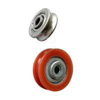 China Aluminum Sliding Window Roller Nylon Roller Pulley Wheel With V Groove Guiding Pulley for Rail Sliding Window for sale