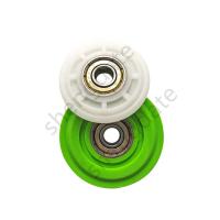 China Low noise 625zz bearing POM  coated round  cabinet sliding door wheel pulley rollers wheels wardrobe bearing roller for sale