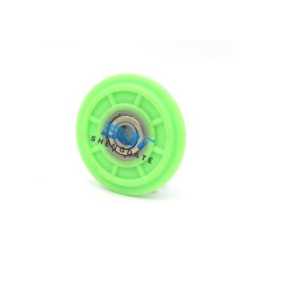 China Modern 52mm White POM Plastic Roller with 608ZZ Bearing Stainless Steel Sliding Wardrobe Door Bottom Wheels for Apartment Use for sale