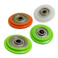 China Modern 52mm White POM Plastic Roller with 608ZZ Bearing Stainless Steel Sliding Wardrobe Door Bottom Wheels for Apartment Use for sale