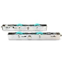 China Modern Design Double POM Door Roller with 625zz Bearing Stainless Steel Aluminium Construction for Apartment Use with 2 Wheels for sale