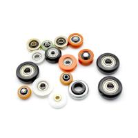 China Sliding Door and Windows Pulley Track Roller Wheel Bearing V U Groove Nylon PU Plastic Coated Guide  Wheel for sale