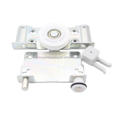 China Heavy Duty Nylon Plastic Sliding Door Roller Wheels Low Noise for Wardrobe Cabinet 60KG for sale