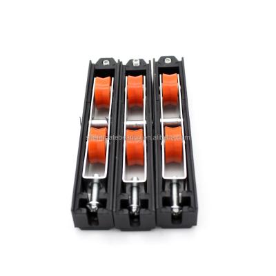 China Durable Sliding Window Roller Nylon Wheels with Bearings Aluminium Frame Groove Pulley for sale