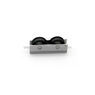 China Flanged Nylon Plastic Roller Wheel Sliding Window Door Groove Roller Guide for sale