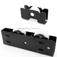 China Nylon Roller Sliding Window Component Plastic Roller Wheel with  Bracket for sale