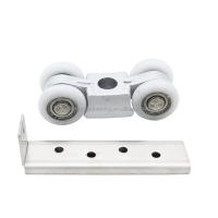 China Slide Roller Nylon with Zinc Alloy Bracket  Load Capacity 80kg Sliding Door Roller for Barn Door for sale