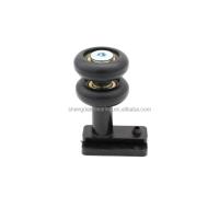 China Black Balcony Wheels for Glass Door Silent Nylon Sliding Roller with Bearing for sale