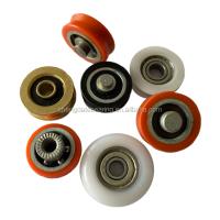 China Black Balcony Wheels for Glass Door Silent Nylon Sliding Roller with Bearing for sale
