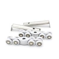 China Sliding Door Roller Glass Door Rollers Durable Rail Track 8 Wheel Cabinet Door Hanging Pulley Window for Bathroom Wood Hanging for sale