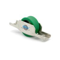 China Heavy Duty Aluminum U Groove Double Nylon Pulley Sliding Door Roller for sale