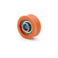 China Smooth Operating Sliding Window Rollers with UV Groove Nylon Bearings and Iron Frame for sale