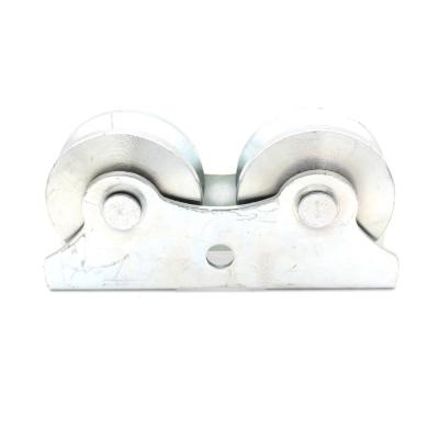 China Wholesale Sliding Gate Hardware Sliding Door and Window Roller Iron Galvanized Steels Gate Wheel V Groove Wheel for sale