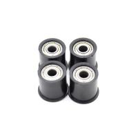 China Wardrobe Sliding Door Pulley Hanging Wheel Cabinet Sliding Door Roller Surface Mounted Wheel Track Slot Hardware Accessories for sale
