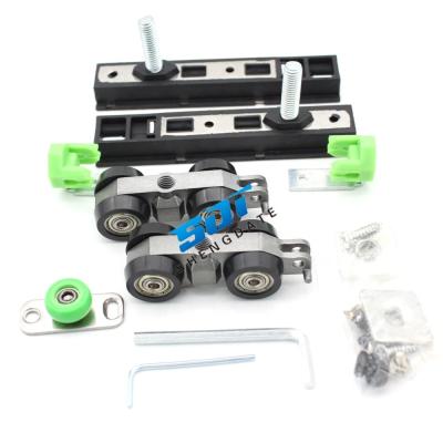 China Stainless Steel Window Roller and Nylon Single Way Soft-close Hanging Sliding Door Roller for sale