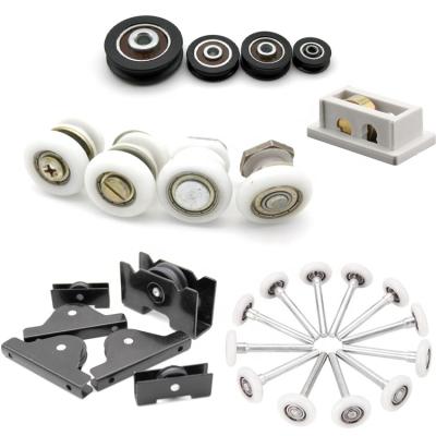 China Plastic Nylon Pulley 1125 1175 Wheels With Ball Bearings 608zz Aluminium Sliding Door and Windows Roller Wheel for sale