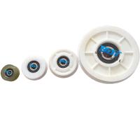 China Gate Door Window Nylon Roller Pu UPVC Plastic Accessories Roller Bracket Double V Groove Nylon Pulley Wheel Sliding Aluminium Door Roller Bearing Pulleys for sale