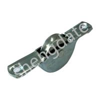 China Steel Double Wheel Rail Hanging Trolley Silver Sliding Track Roller Hanging Barn Door Rail Trolley Wheel for sale